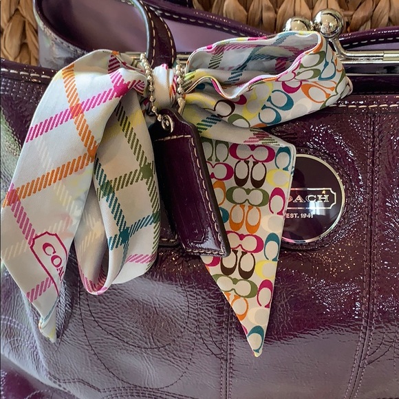 Bags | Coach Handbag With Scarf | Poshmark